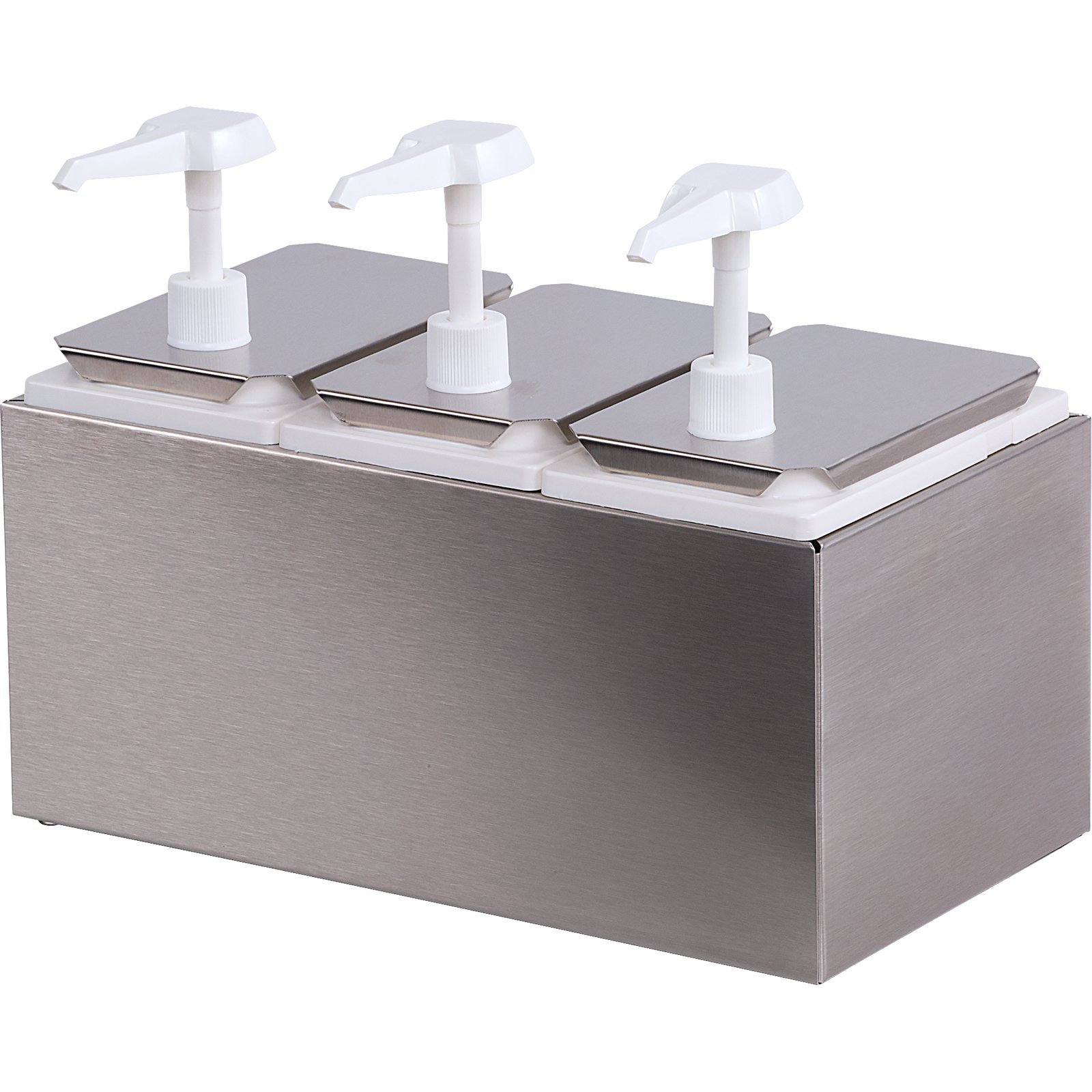 38503 - Condiment Topping Rail with 3 Standard Pumps & Jars - Stainless ...