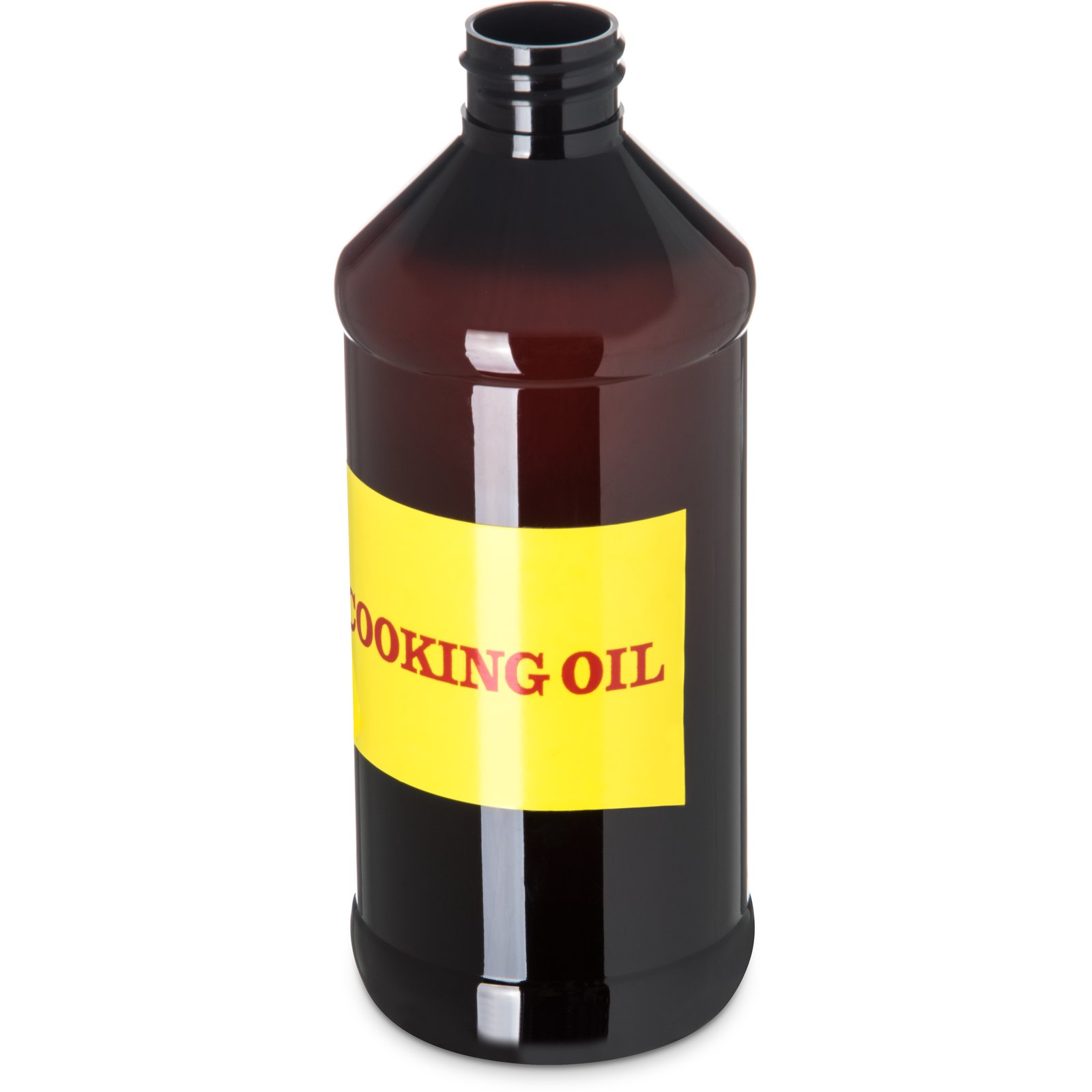 381613 Amber Bottle W Label 16 Oz Amber Carlisle FoodService 