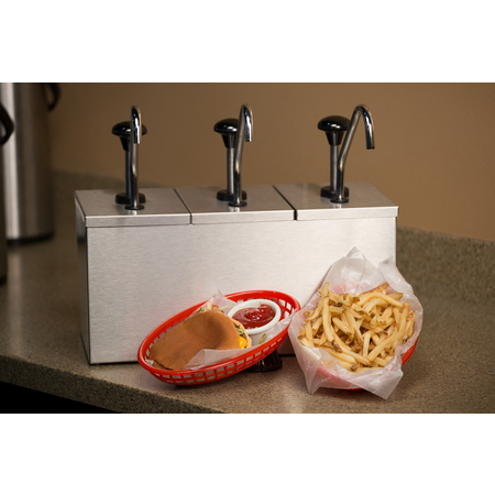 386230IB - Insulated Condiment Topping Rail with 3 Metal Pumps & Ice ...