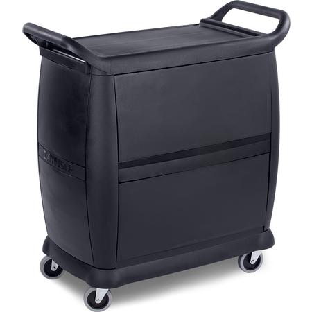 CC2036P03 - Small Bussing Cart w/Panels 18" x 36.25" x 38" - Black ...