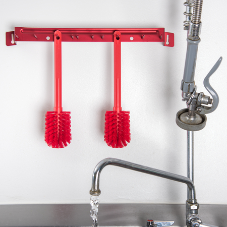 4073505 - Spectrum® Aluminum Brush Rack 17" Long - Red | Carlisle ...