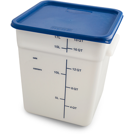 11965PE02 - Squares Polyethylene Food Storage Container 18 qt - White ...